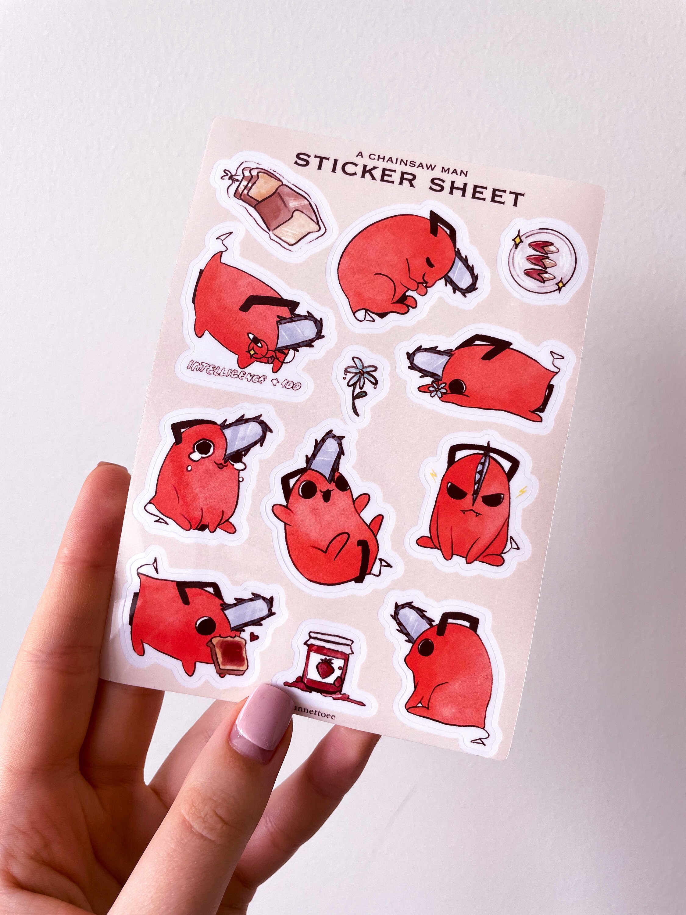 CHAINSAW Devil Dog Clear Vinyl Sticker Sheet - Etsy