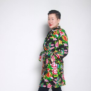 Dongbei Flower Trench Coat - Etsy