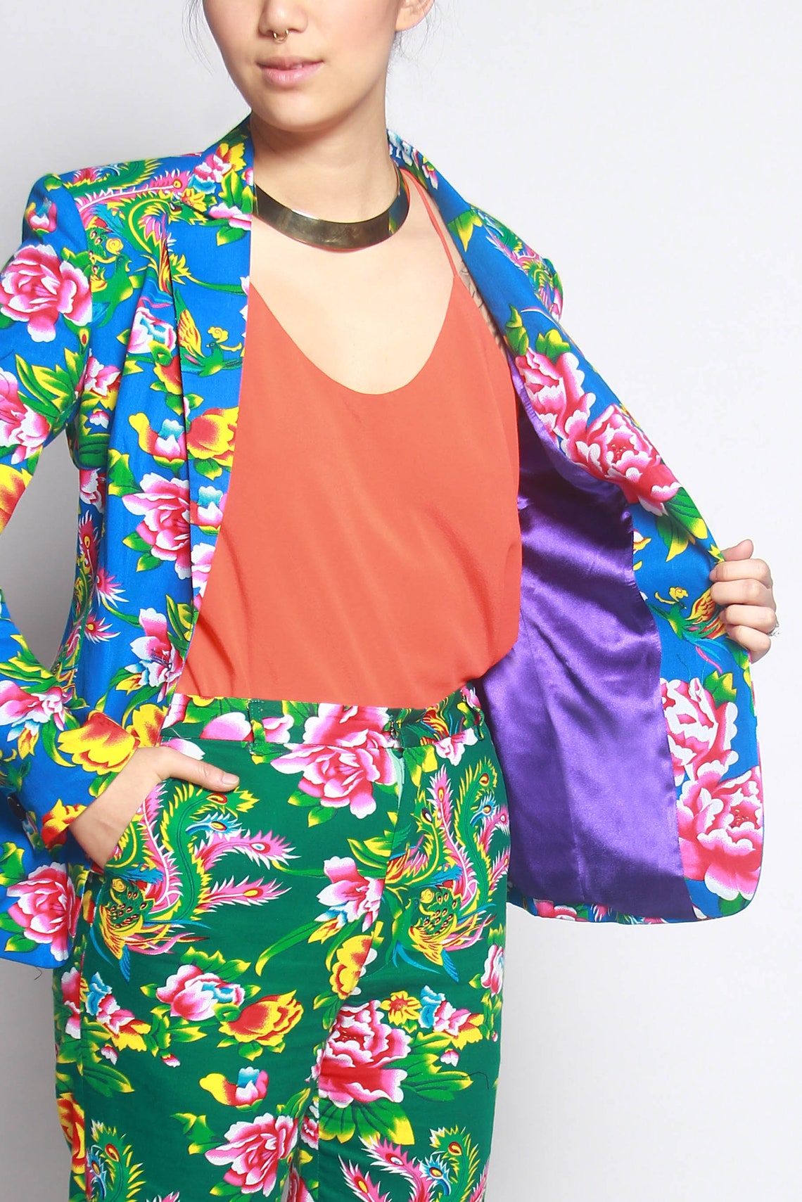 Dongbei Flower Statement Suit - Etsy