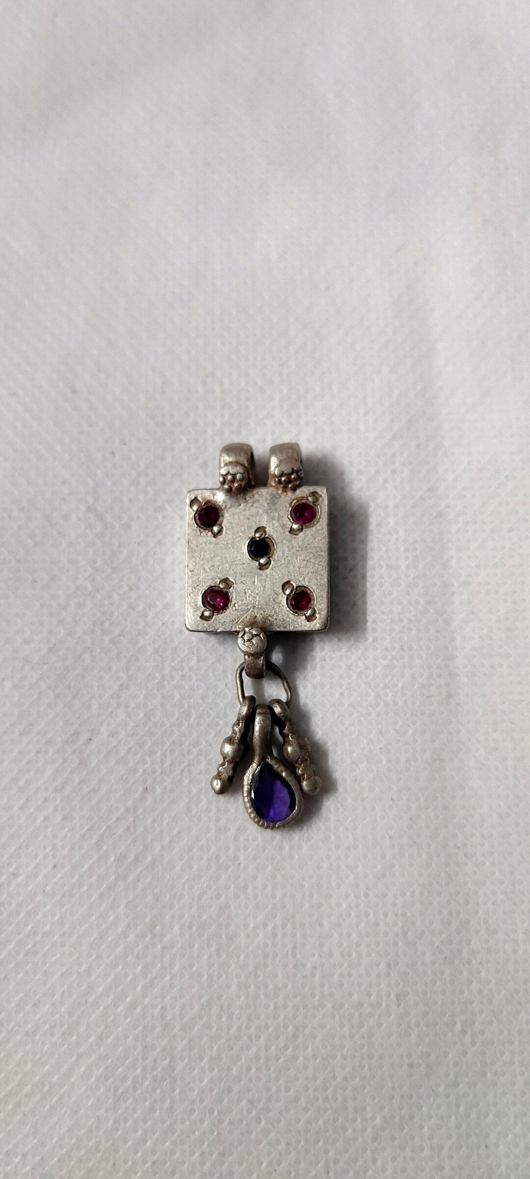 Handmade Vintage 2000s Pendant Real Old High Grade Old Silver Rajasthan ...