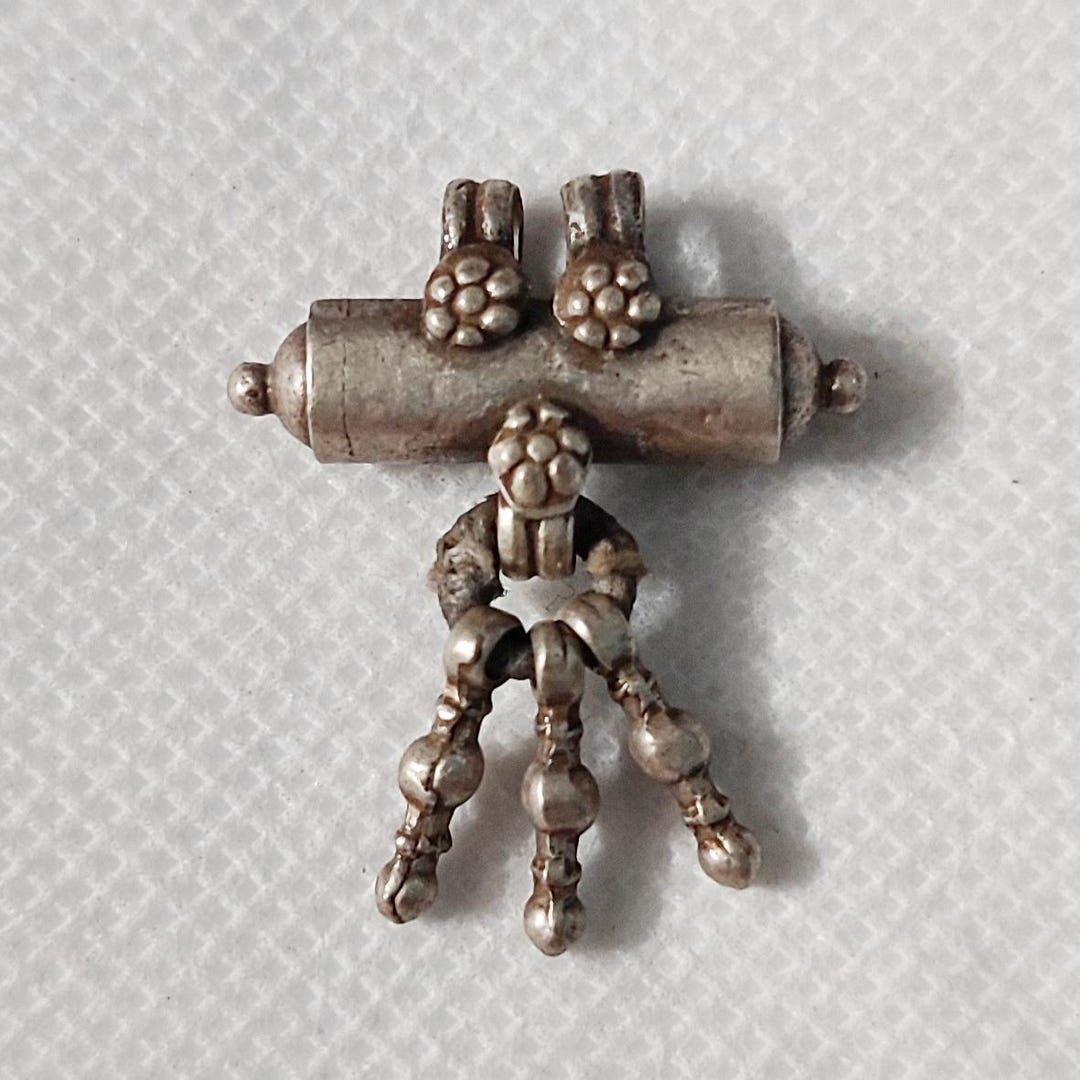 Vintage 1999s Rare Real Old Handmade High Grade Good Quality Old Silver ...
