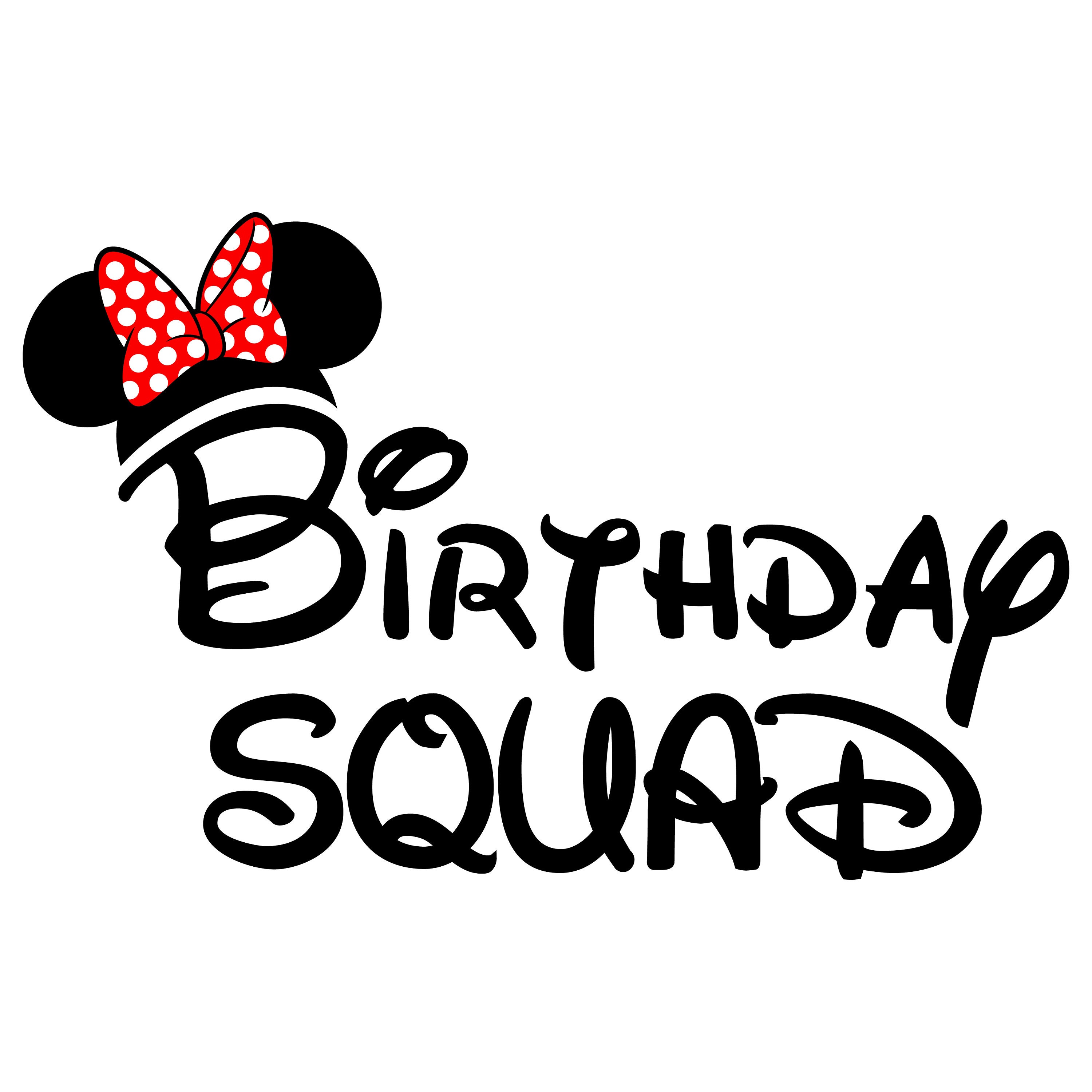 Disney Birthday Squad Svg Disney Squad Svg Disney Birthday Svg Porn