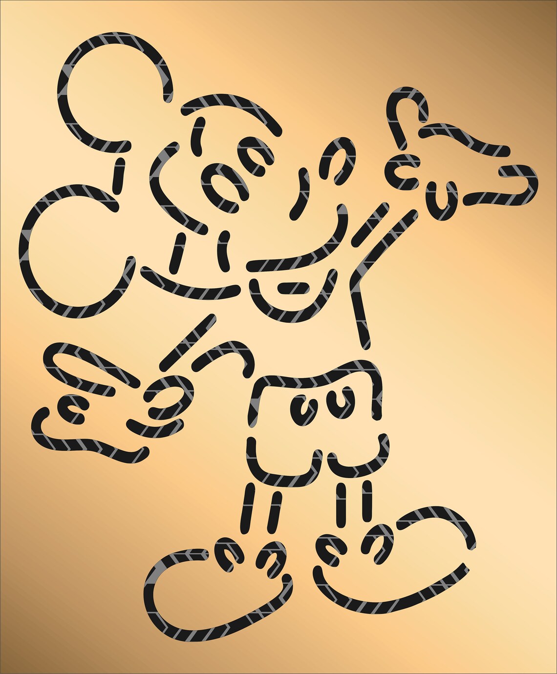 Mickey mouse Svg Dxf Dwg CDR Files Room Screen Divider CNC | Etsy