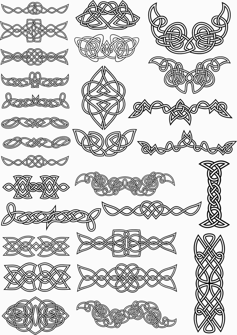 Collection of 28 Celtic design Cdr Dxf Svg Laser Cutting | Etsy