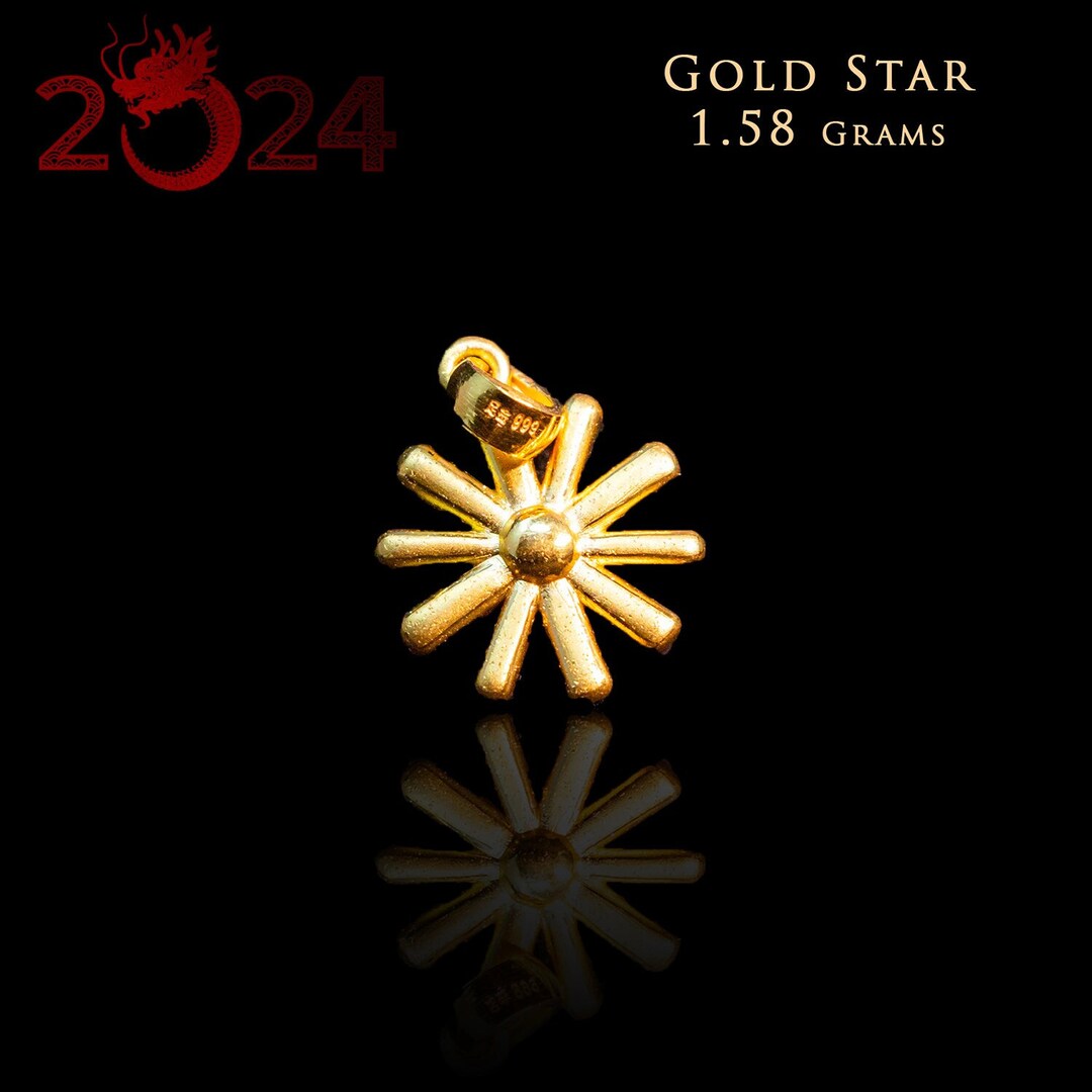 Gold Star 3D 24k Solid Gold Traditional Chinese New Year 2021 for Luck ...
