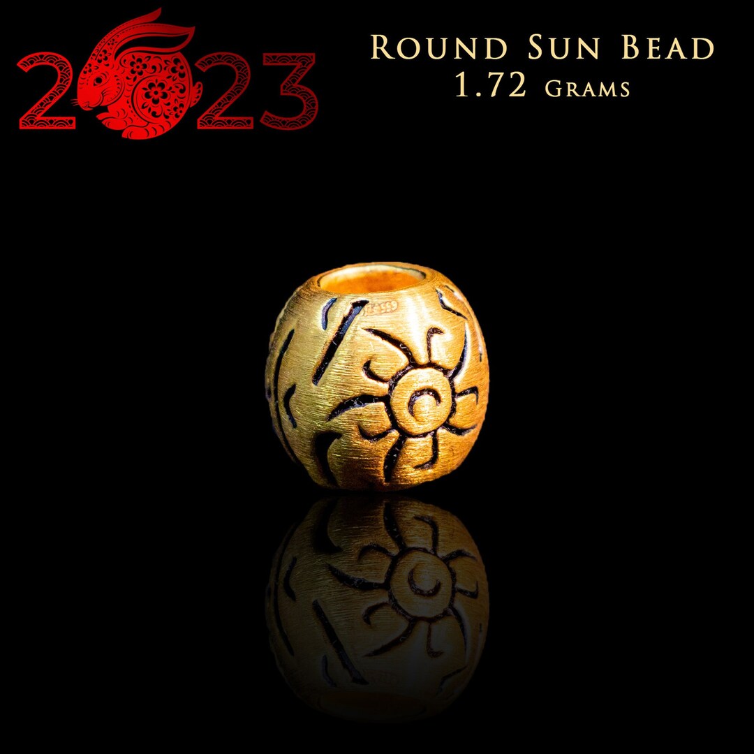 Sun Bead 3D 24k Solid Gold Traditional Chinese New Year 2021 - Etsy