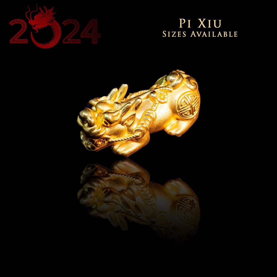 Pi Xiu 3D 24k Solid Gold Traditional Chinese New Year 2021 for Wealth ...