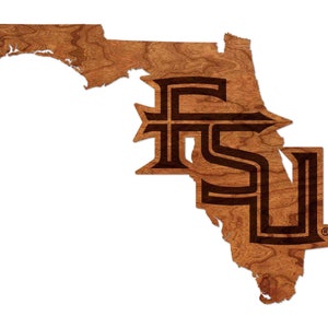 Florida State University FSU Wall Hanging Crafted From Cherry or Maple ...