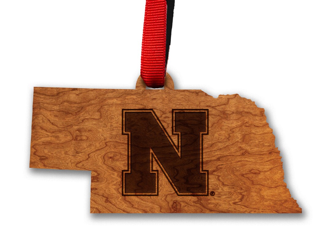 University of Nebraska Huskers Ornament Crafted From Cherry or Maple ...