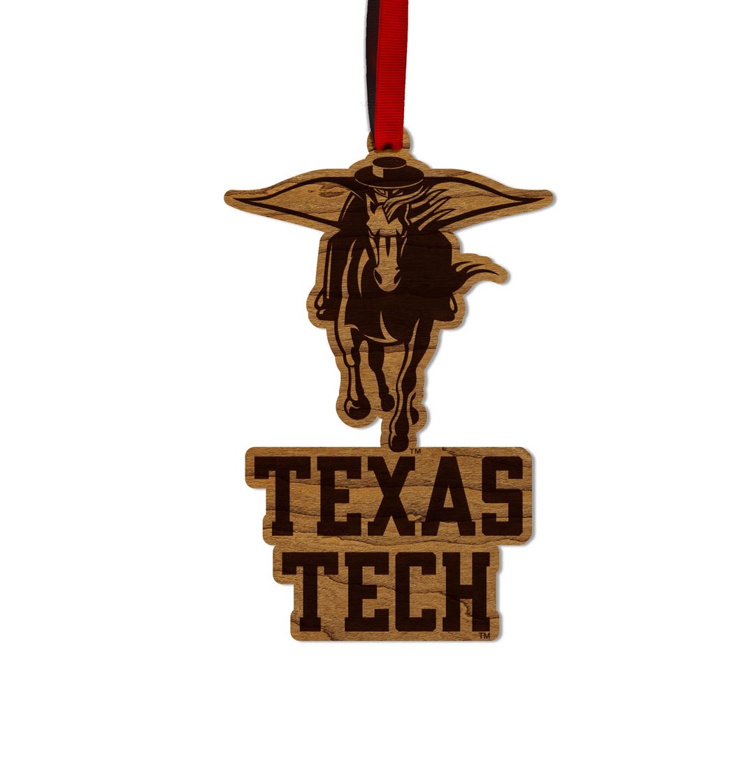 Texas Tech University Red Raider Ornament – Crafted From Cherry and ...