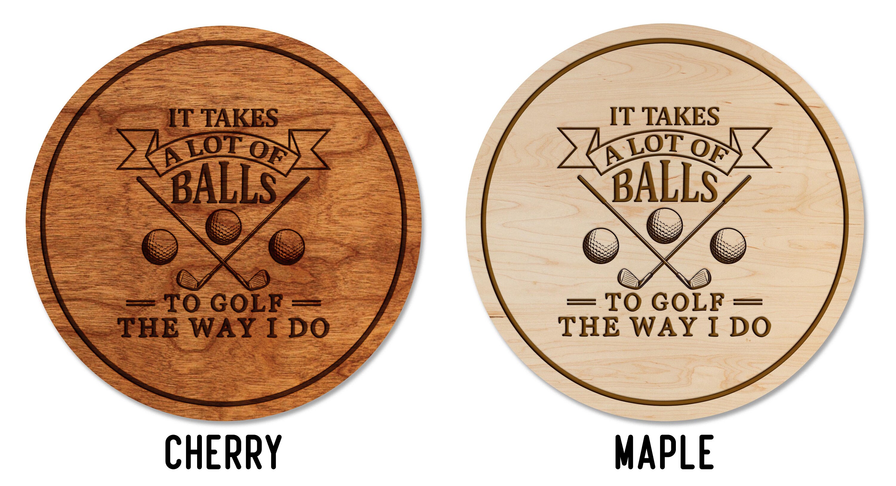 Golf Coaster Click to See Multiple Designs Crafted From - Etsy UK