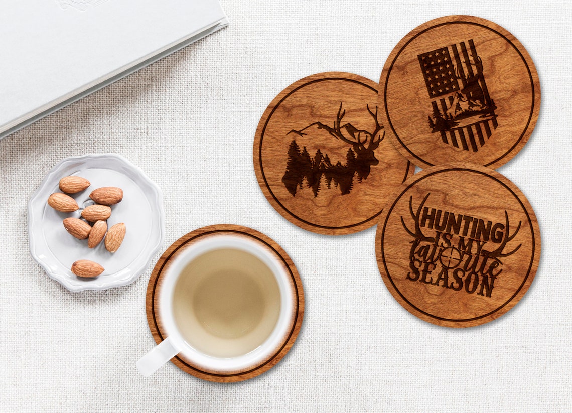 Deer Hunting Coaster Click to See Multiple Designs Crafted - Etsy