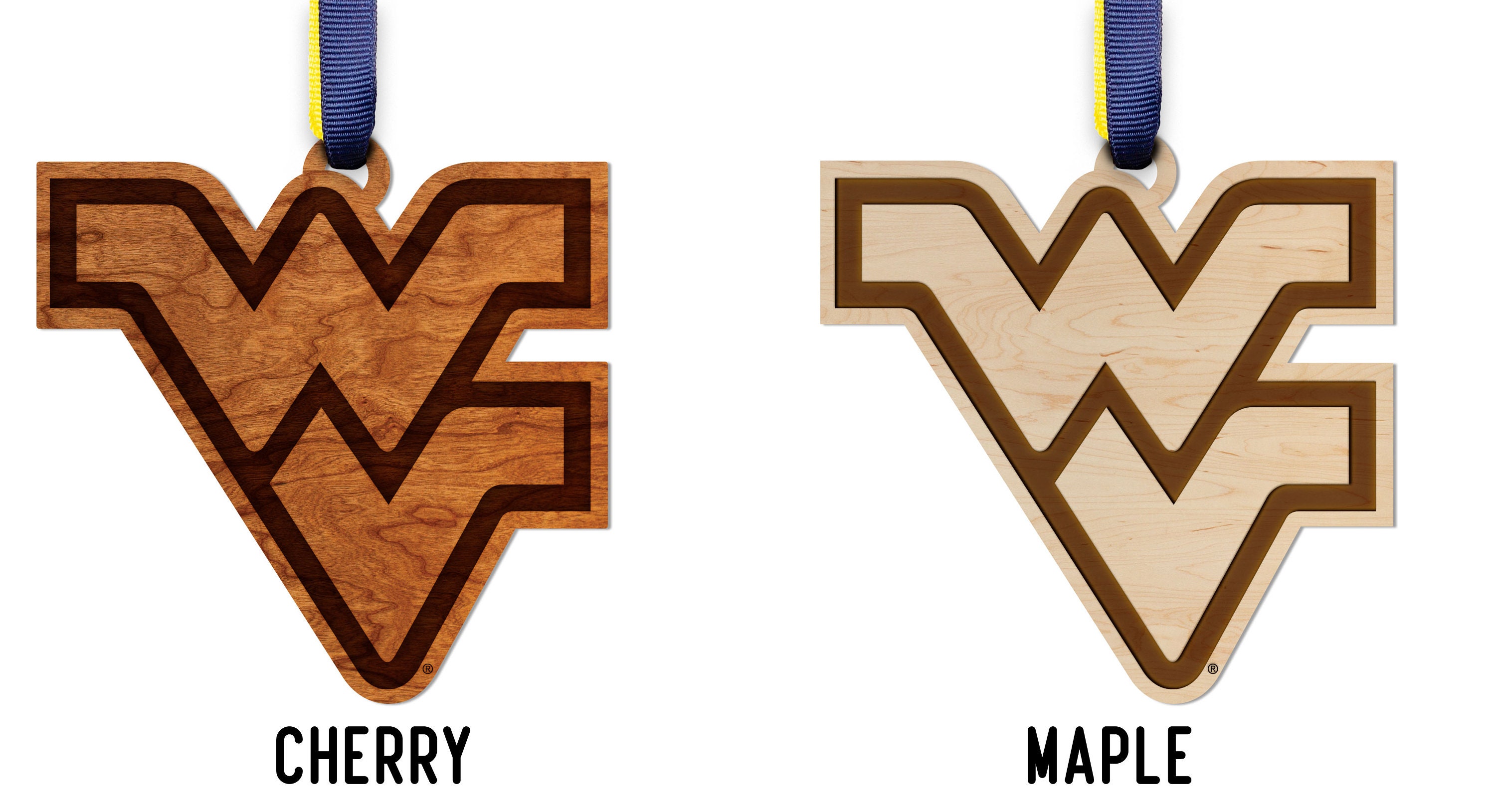 West Virginia Mountaineers Ornament Crafted From Cherry Wood - Etsy