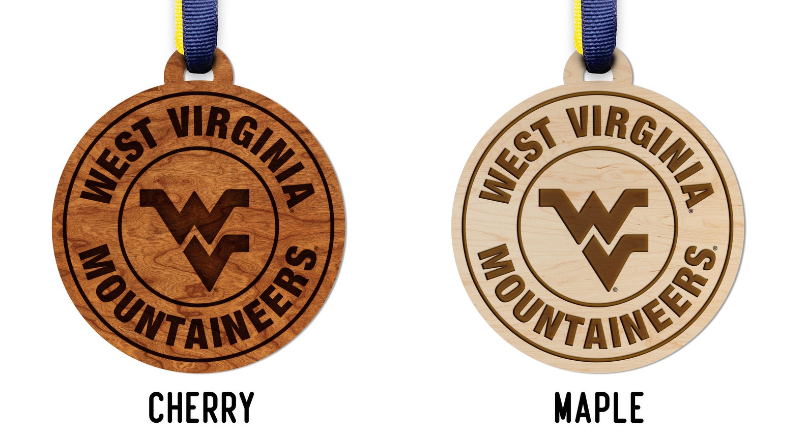 West Virginia Mountaineers Ornament Crafted From Cherry Wood - Etsy