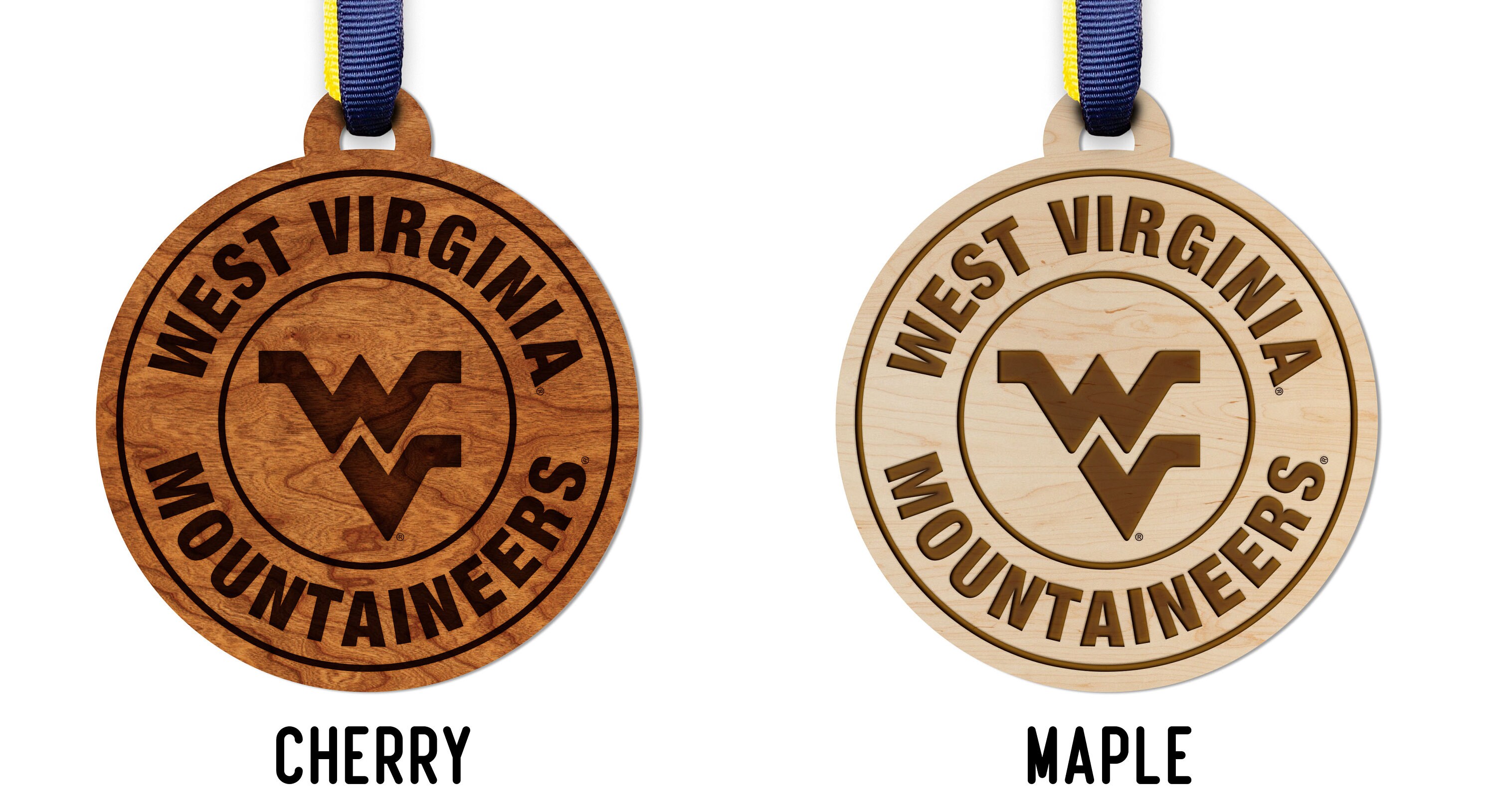 West Virginia Mountaineers Ornament Crafted From Cherry Wood - Etsy