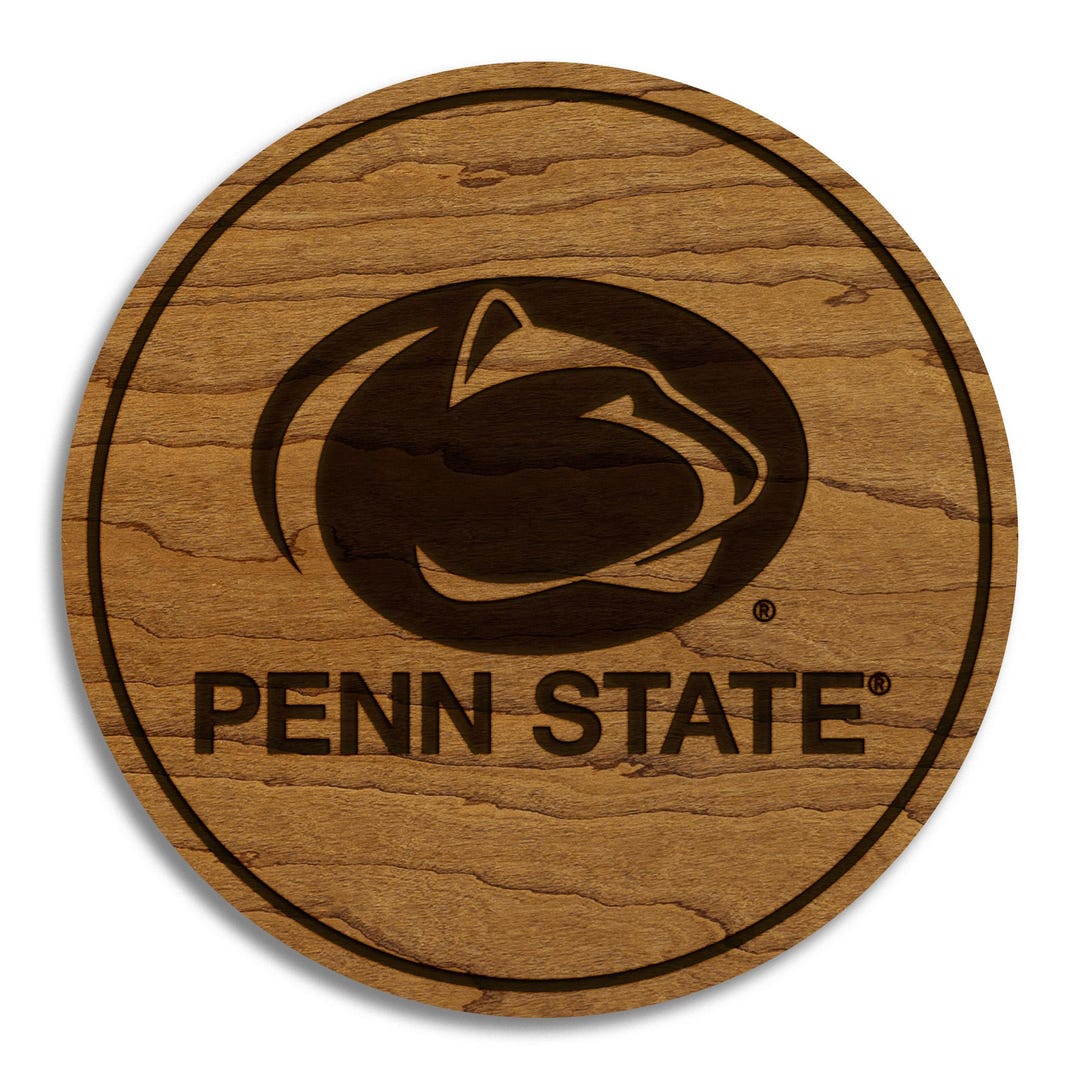 Penn State University Logo Coaster – Crafted From Cherry or Maple Wood ...