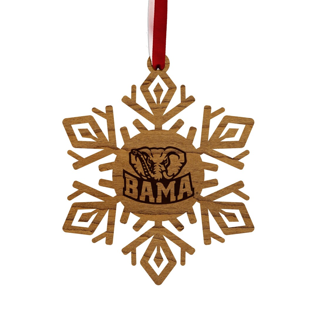The University of Alabama Big Al Snowflake Ornament - Crafted From ...