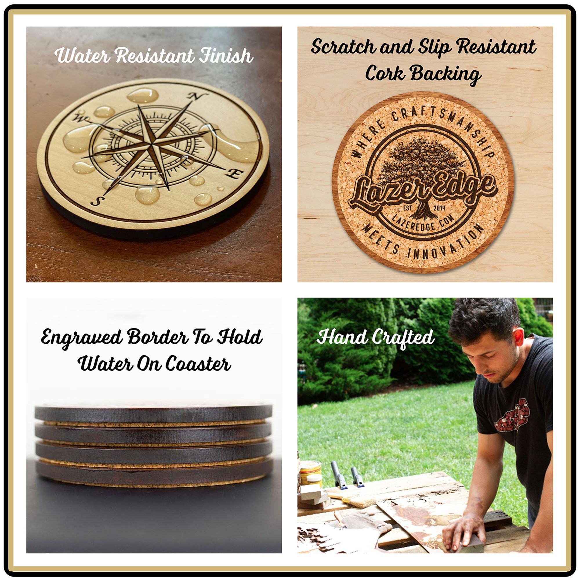 Golf Coaster Click to See Multiple Designs Crafted From - Etsy