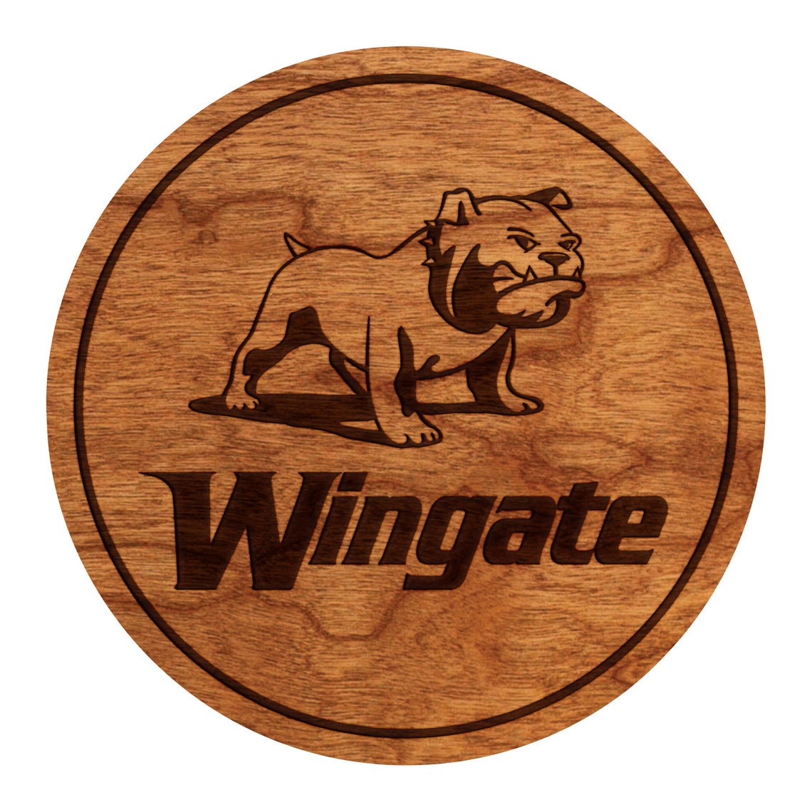 Wingate University Bulldogs Coaster Crafted from Cherry or | Etsy