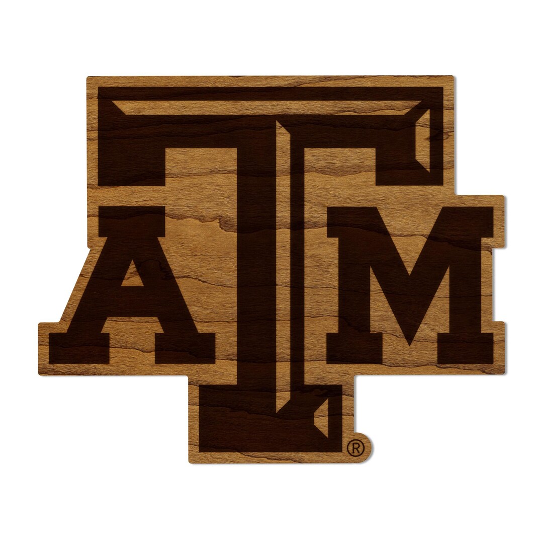 Texas A&M University TAM Logo Magnet - Crafted From Cherry or Maple ...
