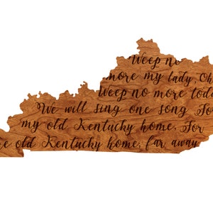 My Old Kentucky Home Wall Hanging – Crafted From Cherry Wood - Etsy