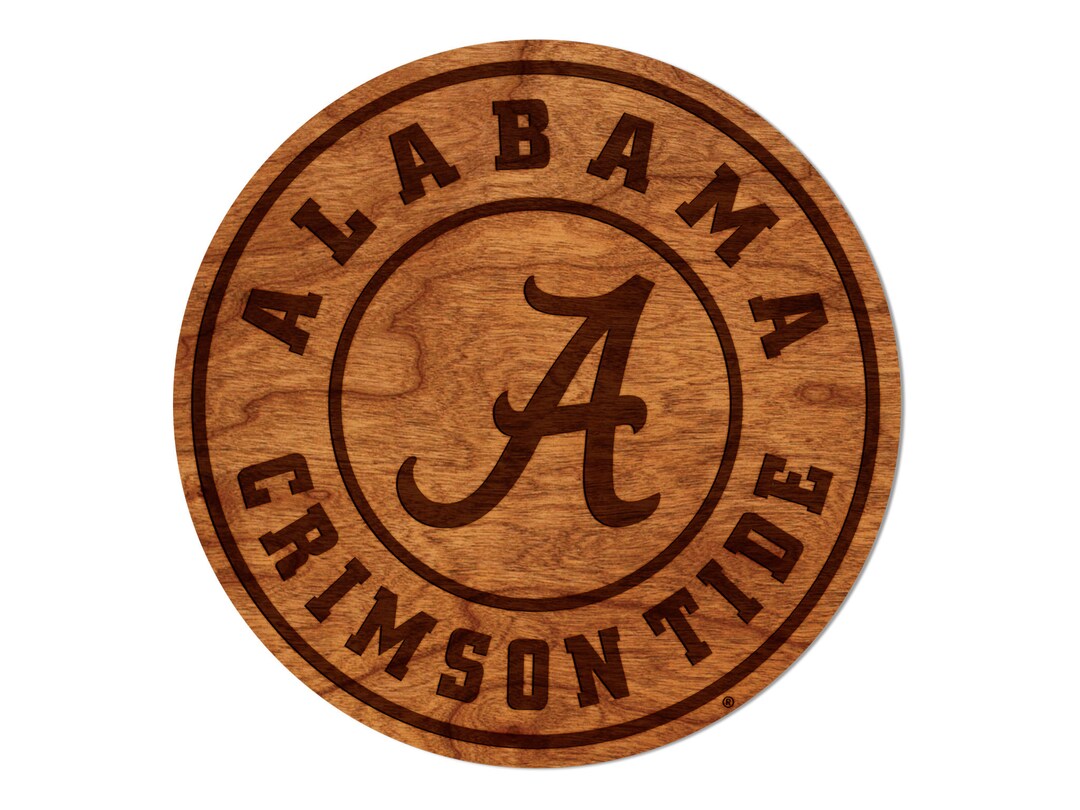 Alabama Crimson Tide Coaster Crafted From Cherry or Maple Wood Alabama ...