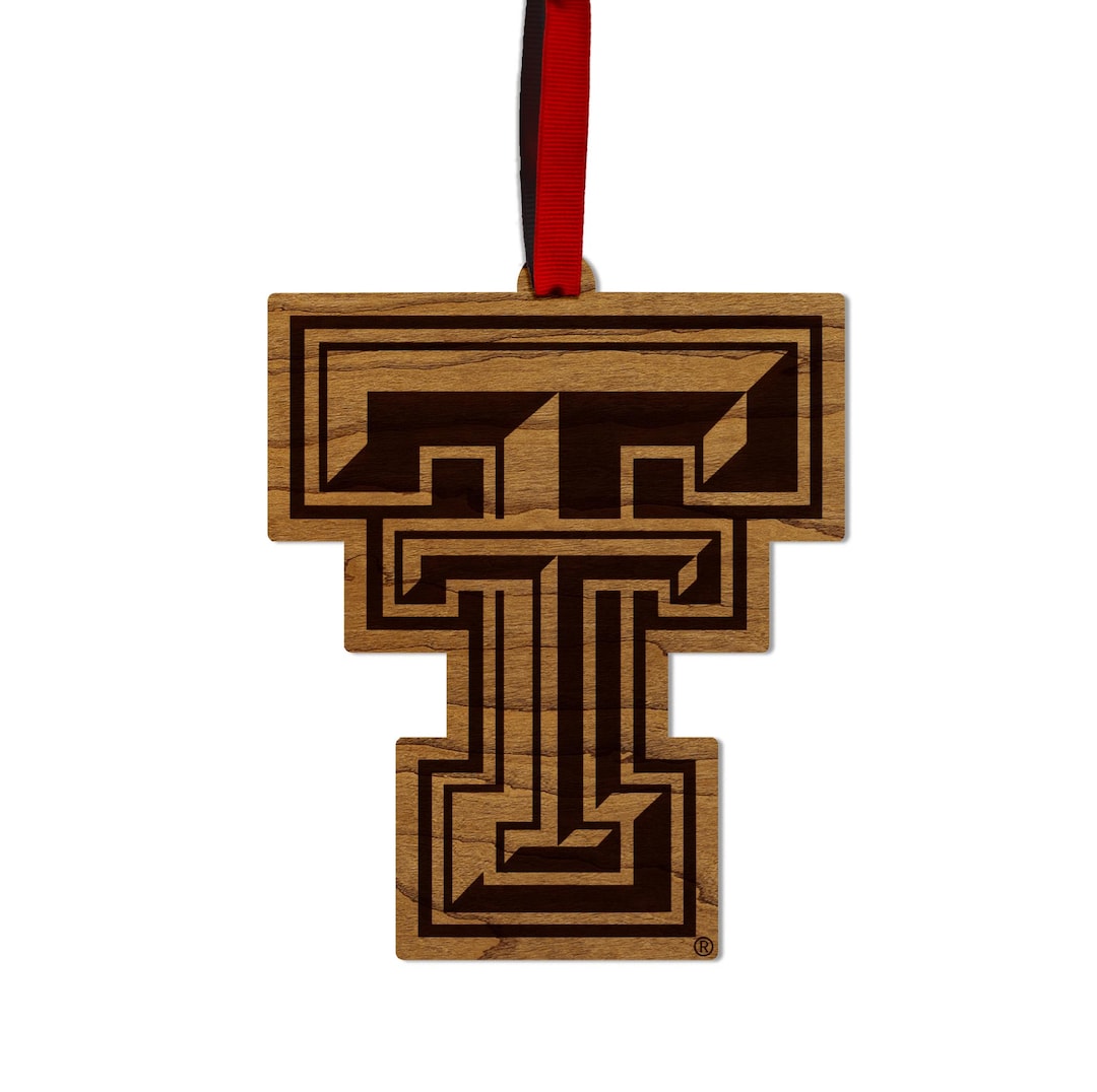 Texas Tech University Double T Ornament – Crafted From Cherry and Maple ...
