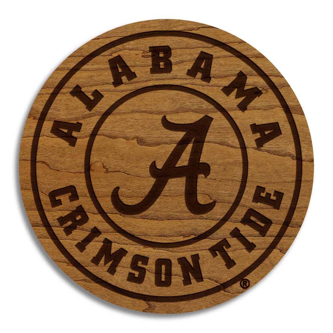 The University of Alabama Crimson Tide Coaster Crafted From Cherry or Maple Wood the University of Alabama Etsy UK
