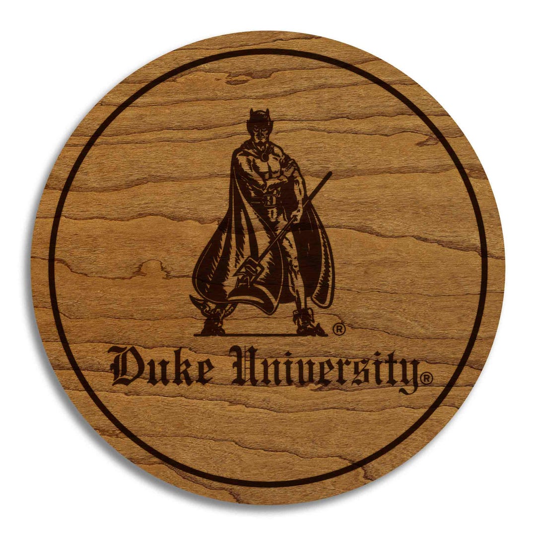 Duke Blue Devils Gothic Logo Coaster– Crafted From Cherry or Maple Wood ...