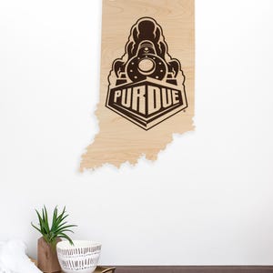 Purdue University Boilermakers on State Wall Hanging – Crafted From ...