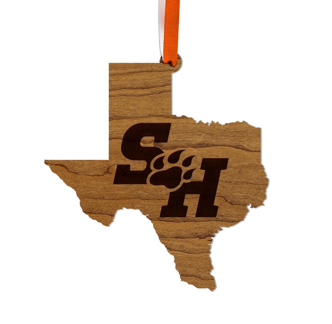Sam Houston State University Logo on State Ornament – Crafted From ...