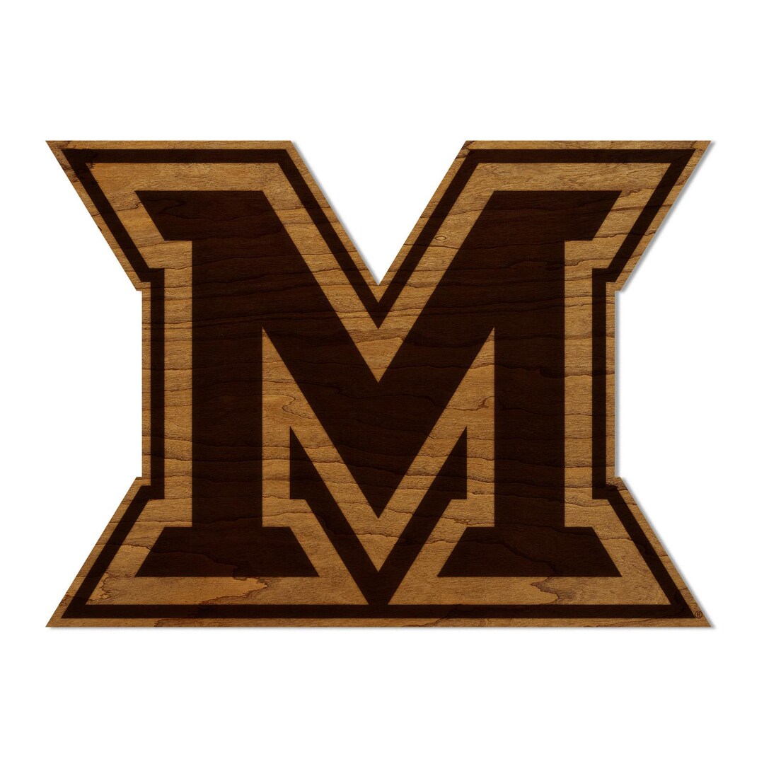 Miami University of Ohio Logo Cutout Wall Hanging - Crafted From Cherry ...