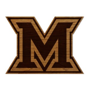 Miami University of Ohio Logo Cutout Wall Hanging - Crafted From Cherry ...