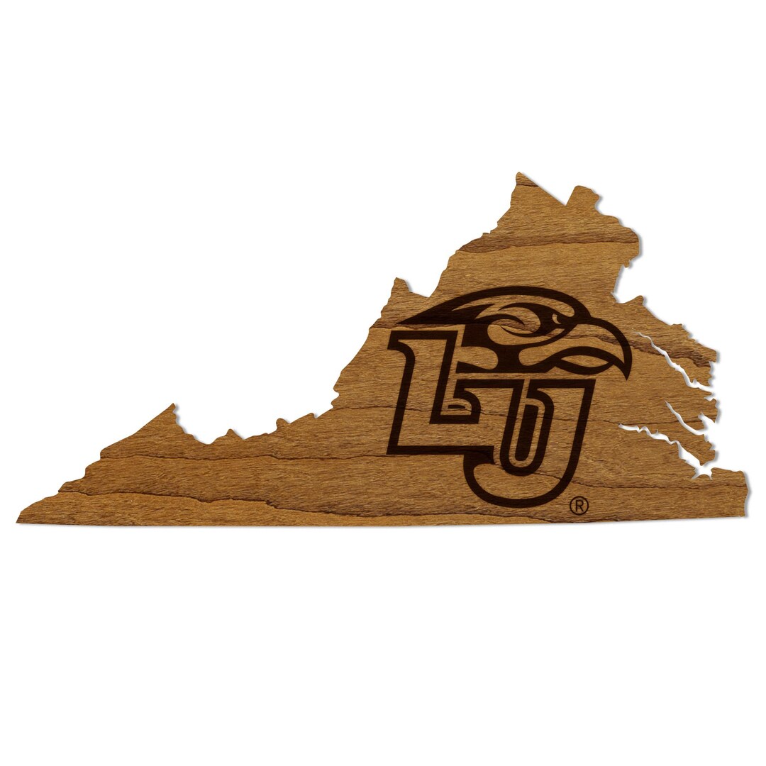 Liberty University Eagle Over LU on State Magnet - Crafted From Cherry ...