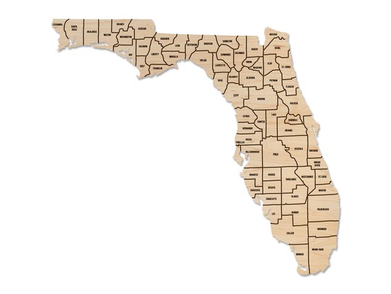 County State Map All 50 States Available Crafted From - Etsy