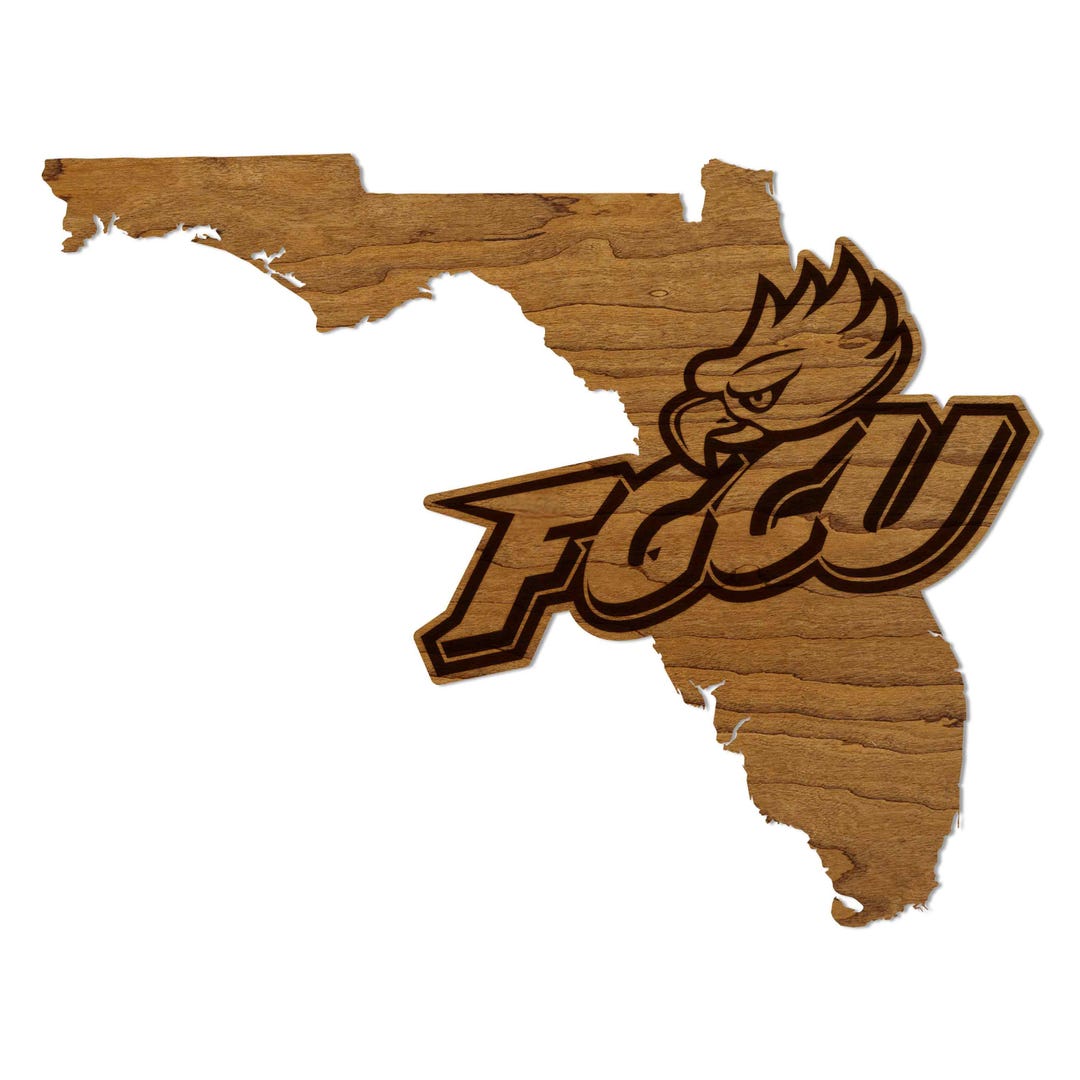 Florida Gulf Coast University FGCU With Eagle Head on State Wall ...