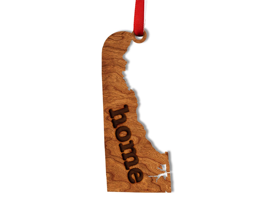 Home State Map Ornament - All 50 States Available - Crafted From Cherry ...