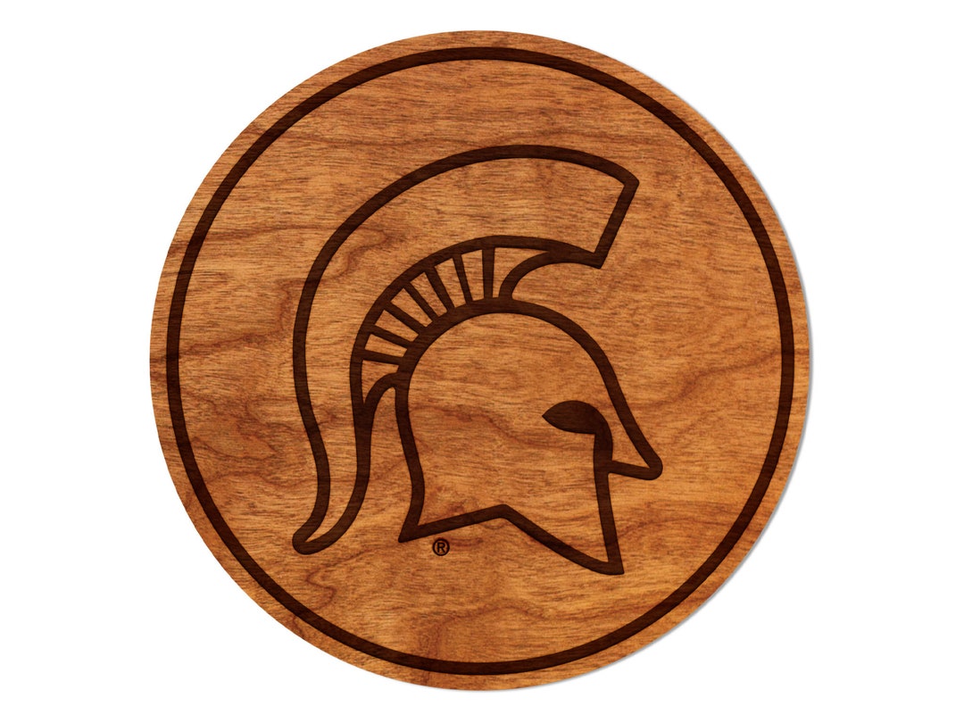 Michigan State Spartans Coaster Crafted From Cherry or Maple Wood ...