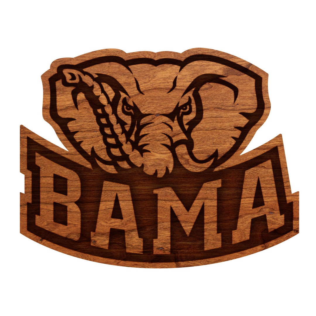 University of Alabama Big Al Cutout Wall Hanging Crafted From Cherry ...