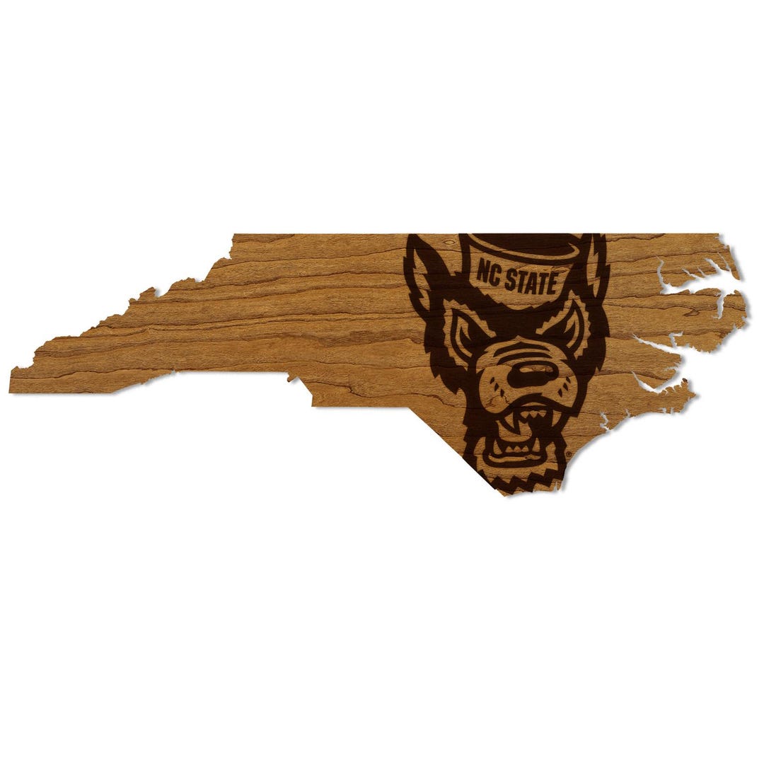 North Carolina State University Tuffy Head on State Wall Hanging ...