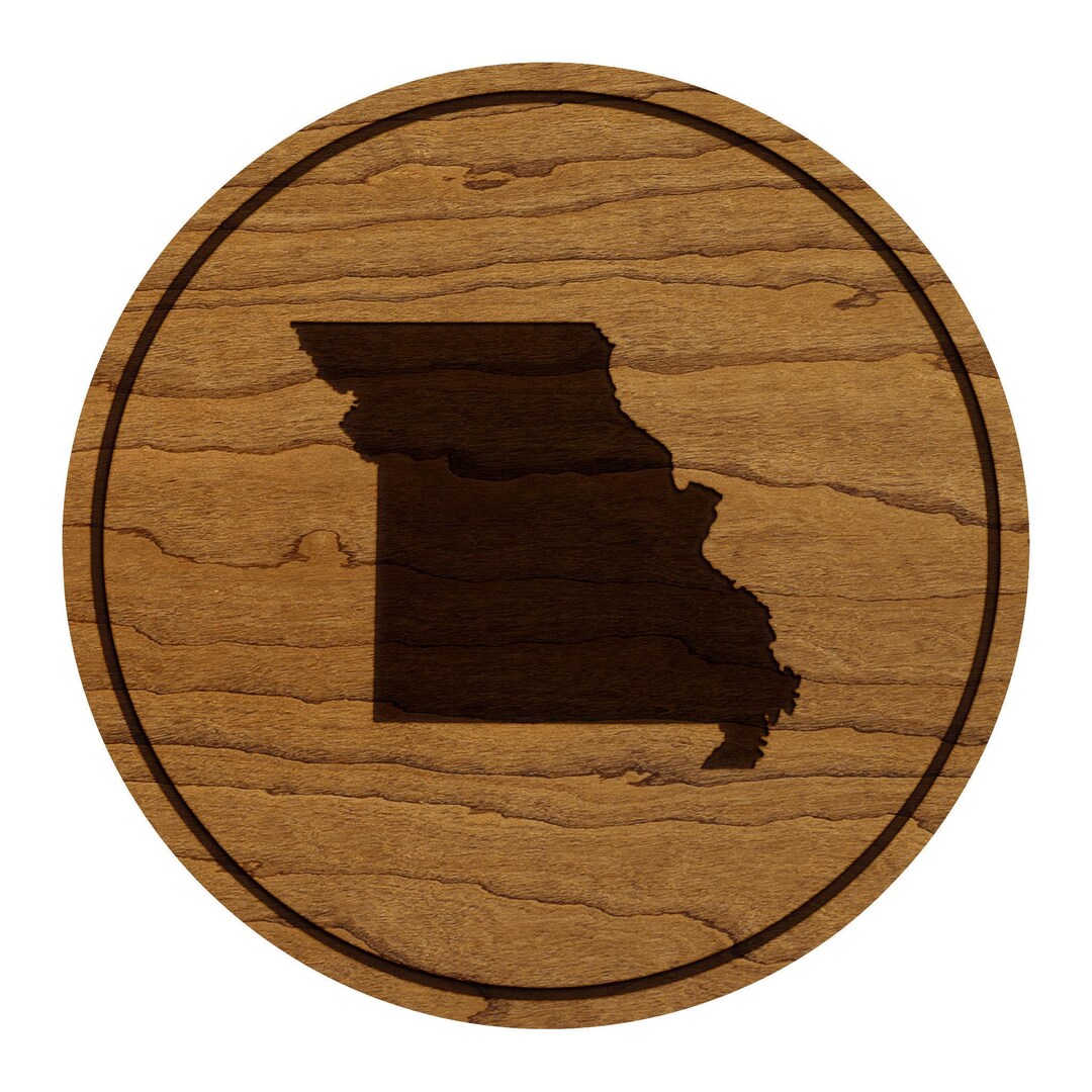 Missouri State Map Coaster - Crafted From Cherry or Maple Wood - Etsy