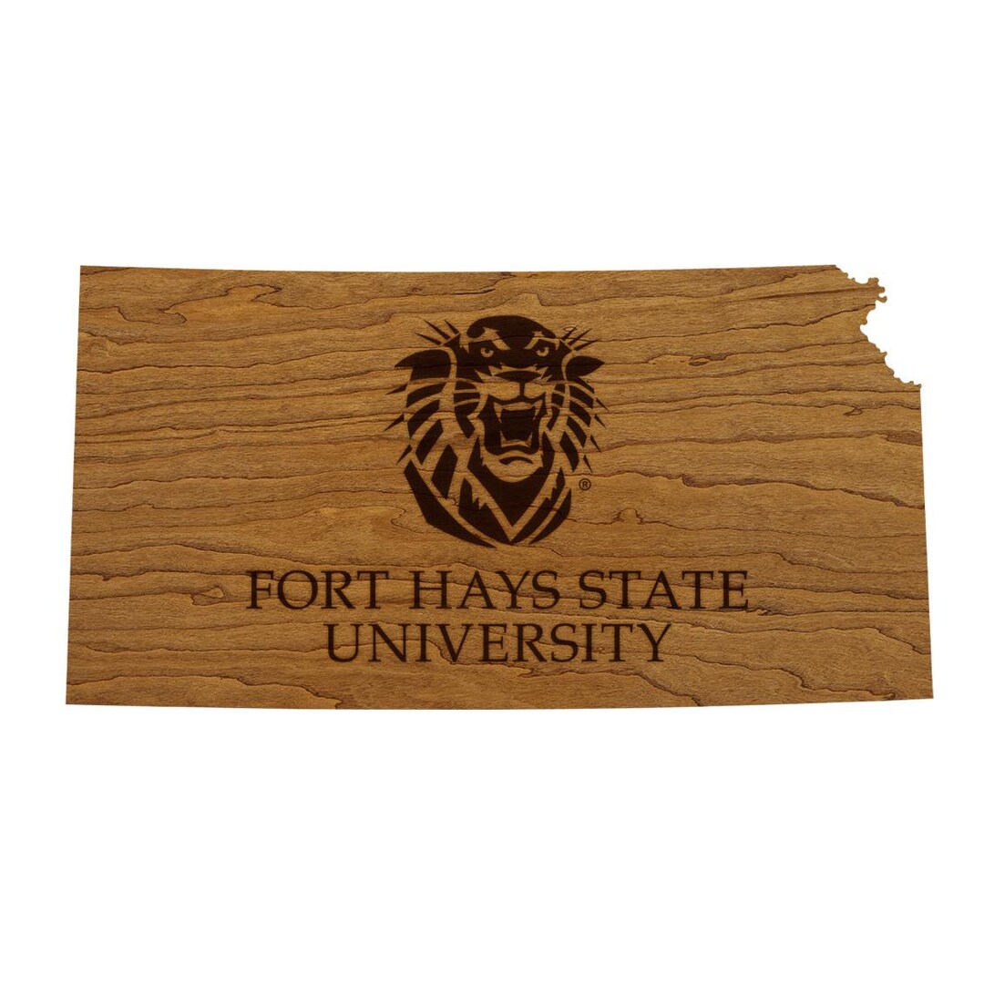 Fort Hays State University Tigers on State Wall Hanging - Crafted From ...