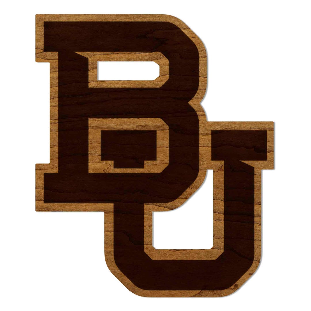 Baylor University Interlocked BU Wall Hanging - Crafted From Cherry and ...