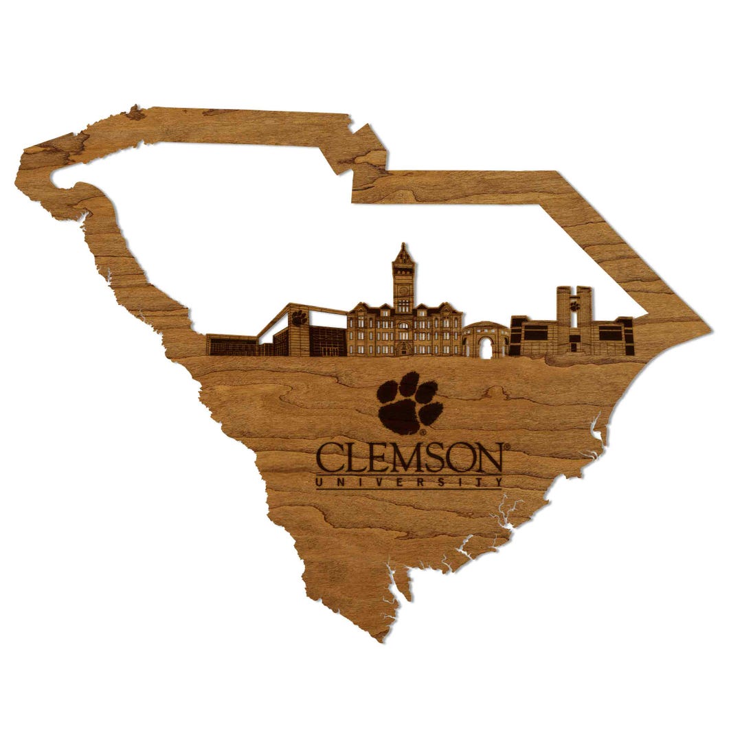 Clemson University Skyline Wall Hanging - Crafted From Cherry or Maple ...