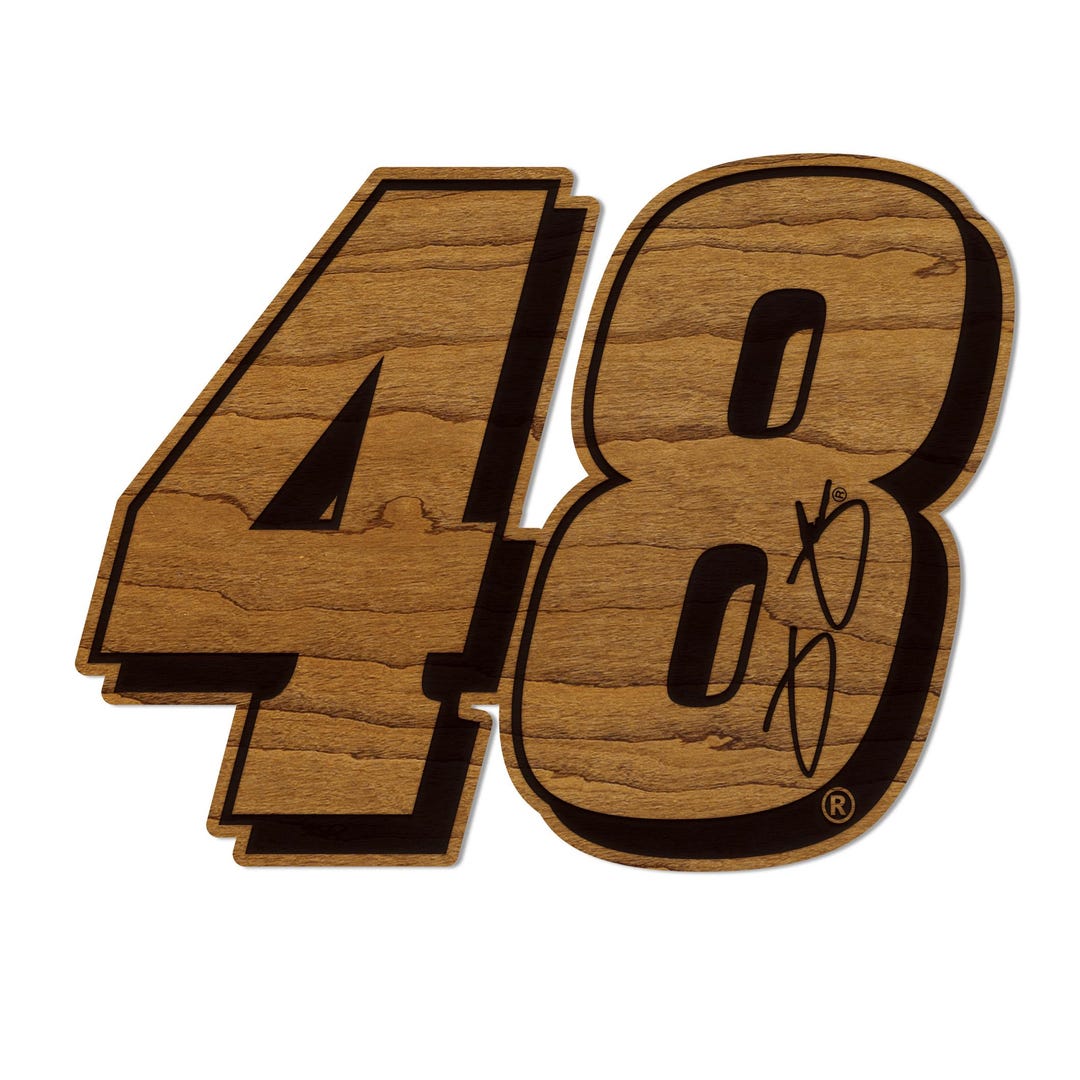 Jimmie Johnson #48 Wooden Magnet | Crafted From Cherry and Maple Wood ...