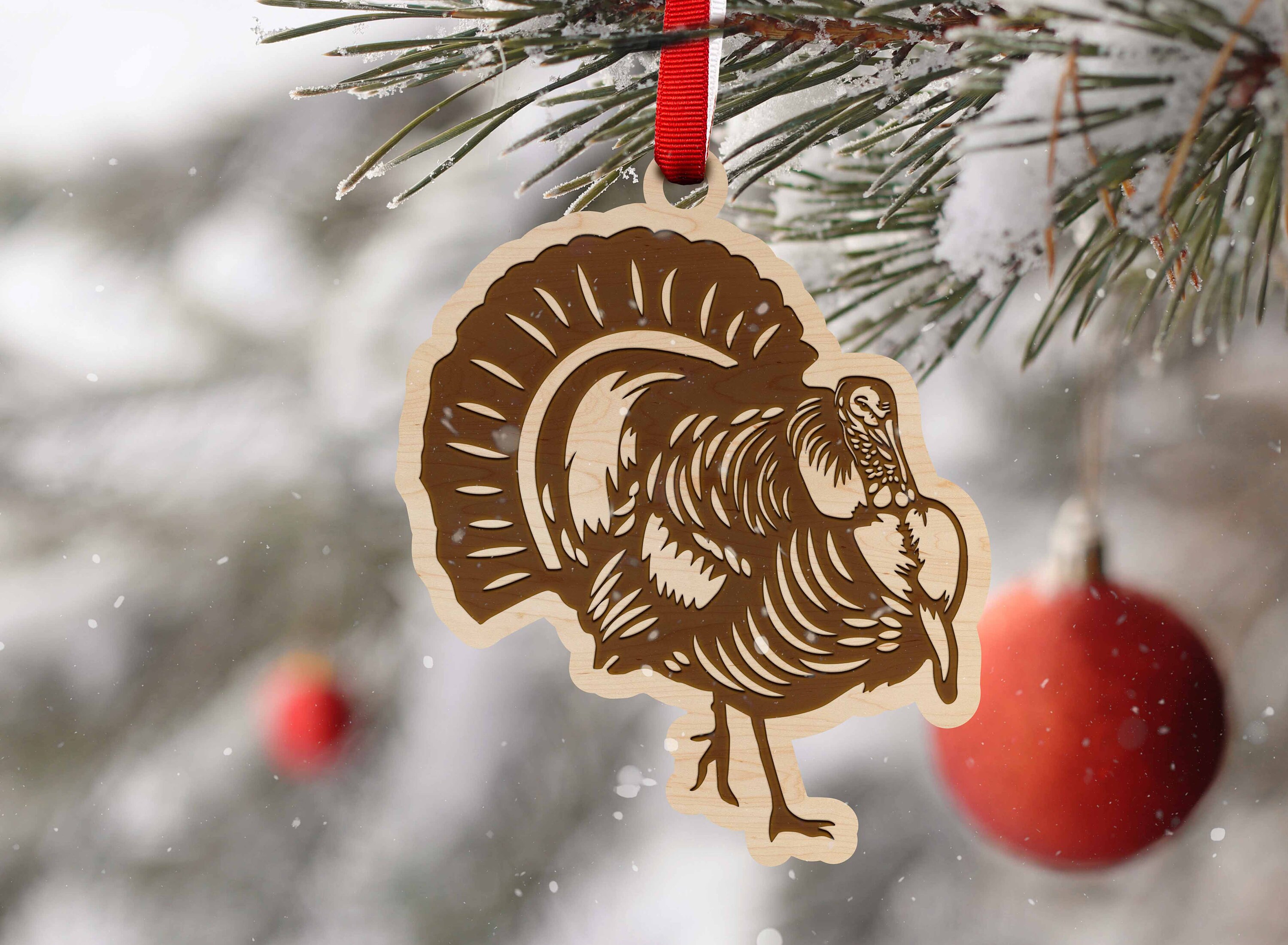 Turkey Hunting Ornament Crafted From Cherry or Maple Wood - Etsy