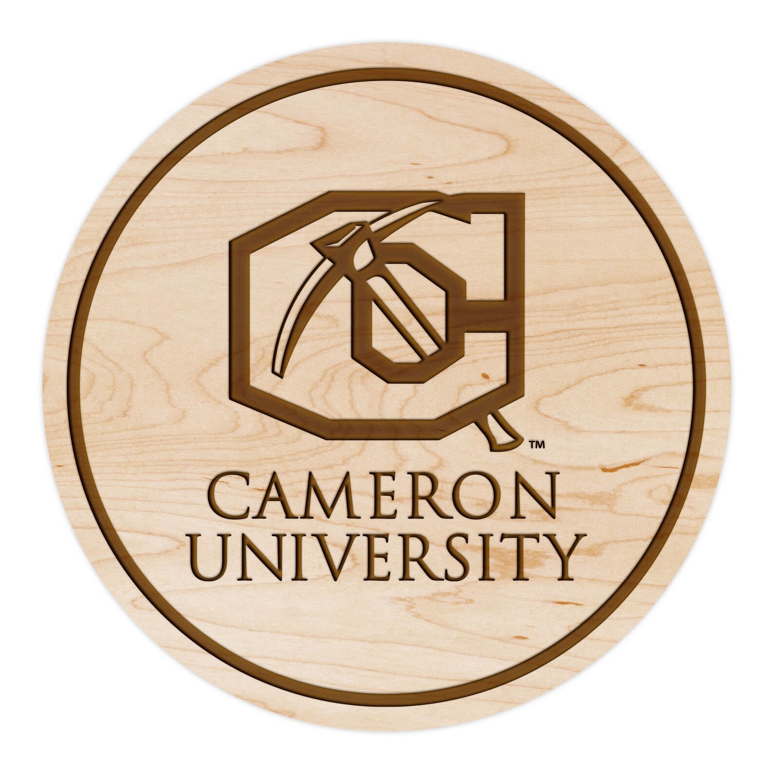 Cameron University Coaster Crafted From Cherry or Maple Wood - Etsy