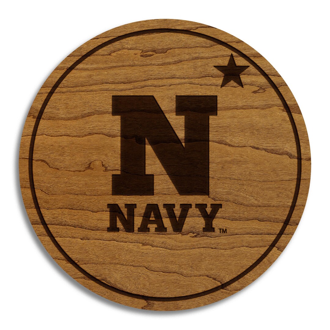 United States Naval Academy N and Star Coaster – Crafted From Cherry or ...