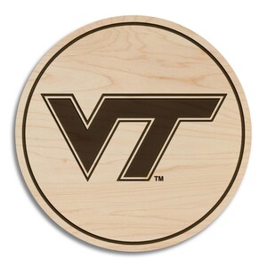 Virginia Tech University VT Coaster – Crafted From Cherry or Maple Wood ...