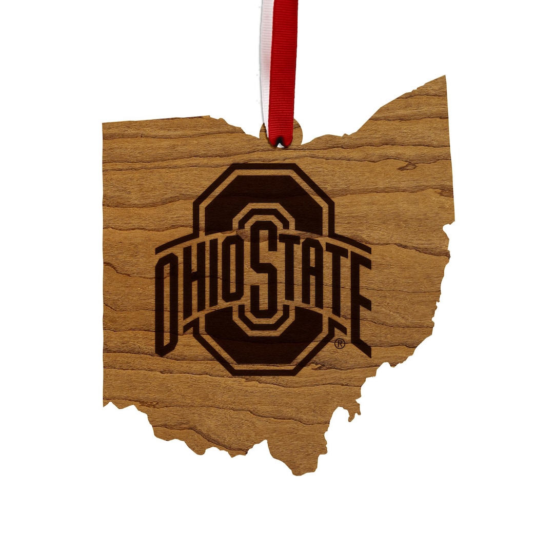 Ohio State University Block O on State Ornament – Crafted From Cherry ...